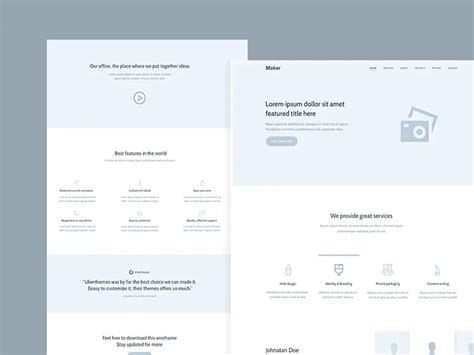 Wireframe Landing Page Free Templates Download By Dorin007 Psdinfo Psdinfo