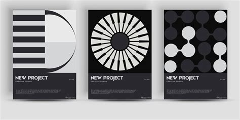 스위스 디자인 포스터 컬렉션 레이아웃의 메타 모던 미학 잔인한 그래픽 템플릿 프리미엄 벡터