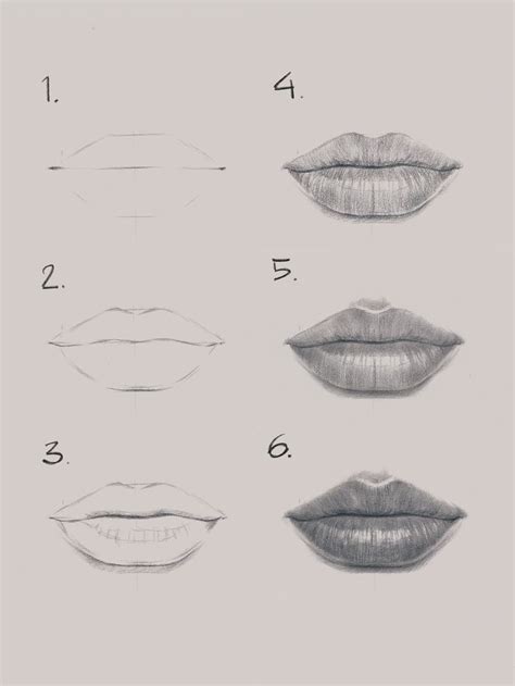The Steps In How To Draw Lips With Different Angles And Shapes For Each
