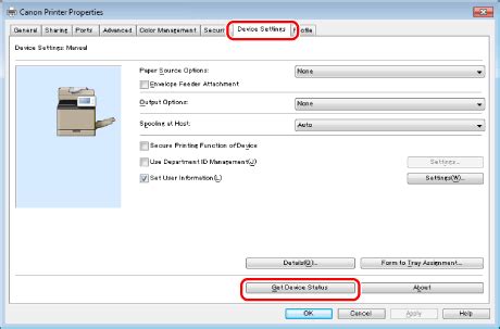 Setting The Printer Options