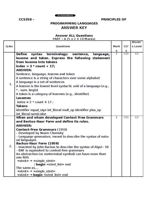 2560 ppl notes ccs358 principles of programming languages answer