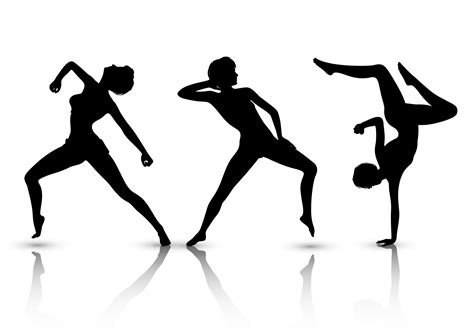 Siluetas De Hembras En Moderno Danza Poses 22639079 Vector En Vecteezy