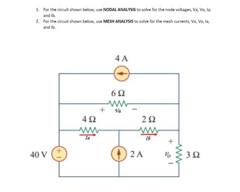 For The Circuit Shown Below Use NODAL ANALYSIS To Chegg