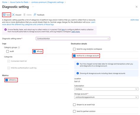 Monitor Using Diagnostic Settings Azure Cache For Redis Microsoft Learn