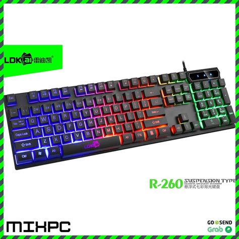 Jual Gaming Keyboard R260 Rgb Backlight Led Wired Indonesia Shopee