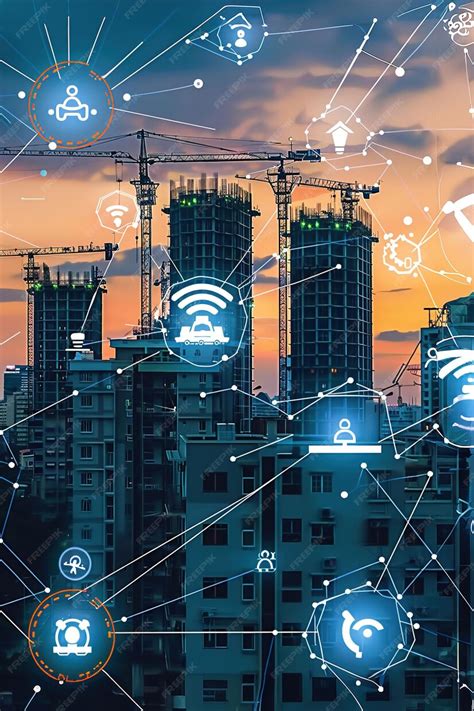 Premium Photo A Smart Construction Site Equipped With Iot Sensors For Monitoring Equipment