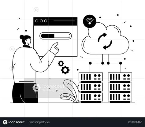Cloud Data Sync Illustration Free Download Design And Development
