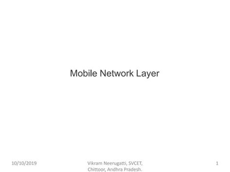 Mobile Network Layer Pdf