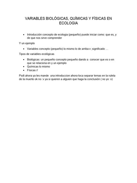 Variables Biológicas Pdf