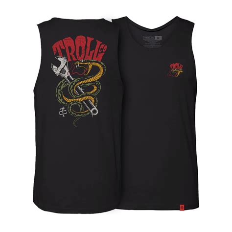 Troll Co Mens Serpent Tank Black Foundry Yyc