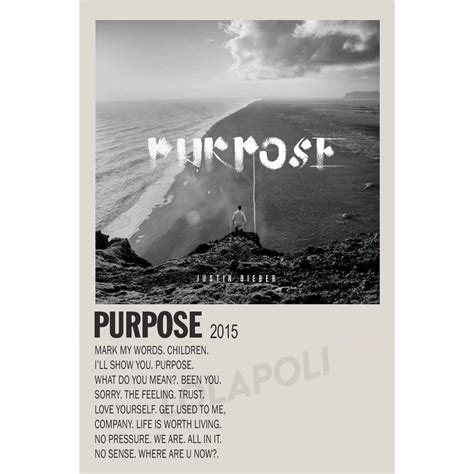 Jual Poster Cover Album Purpose Justin Bieber Shopee Indonesia