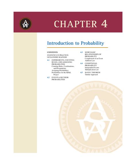 Chapter Introduction To Probability Introduction To Probability CONTENTS