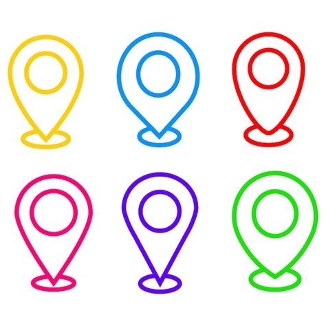 Premium Vector Location Symbols Colorfull