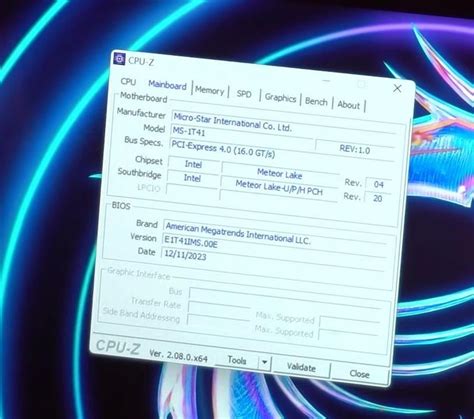 Msi Claw Cpu Z And Gpu Z R Msiclaw