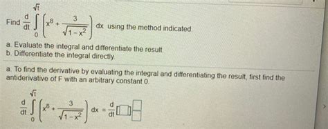 Solved Vi Find dt dx using the method indicated ² a Chegg