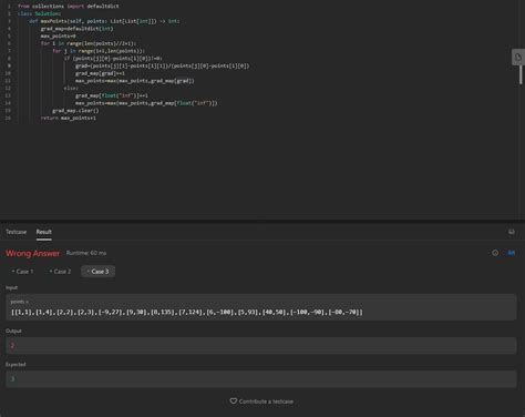 missing test case 149 max points on a line · issue 10845 · leetcode