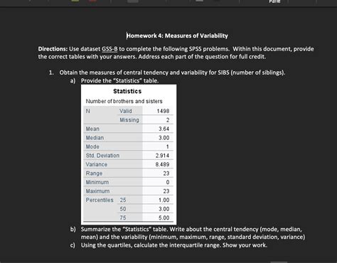 Solved Directions Use Dataset GSS B To Complete The Chegg