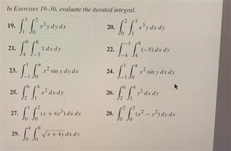 solved in exercises 19 36 evaluate the iterated integral 3