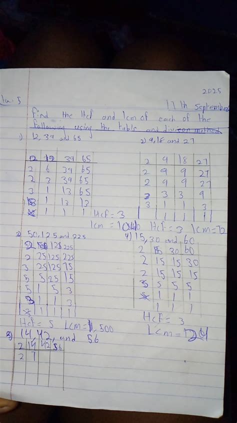 Find The Highest Common Factor Hcf And Least Common Multiple Lcm Of E