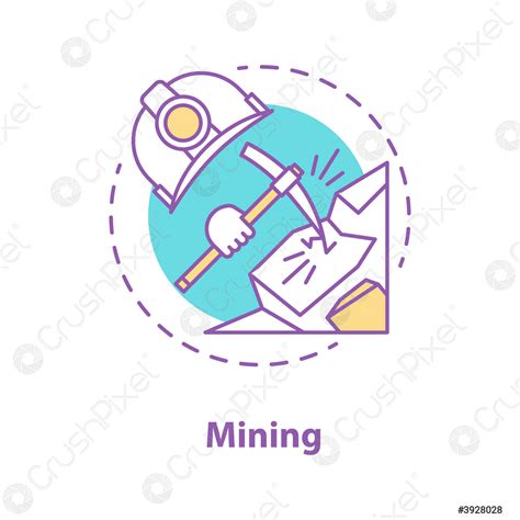 Mining Industry Concept Icon Stock Vector 3928028 Crushpixel