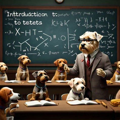 A Dog Professor Lecturing A Class On Introduction To Treats Premium Ai Generated Image
