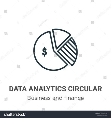 Data Analytics Circular Graphic Outline Vector Stock Vector Royalty