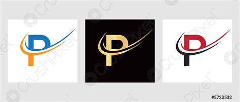 Initial Letter P Logo Design Template Monogram P Letter Logotype