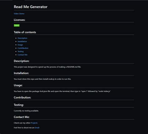 Github Efox6179github Readme Generator