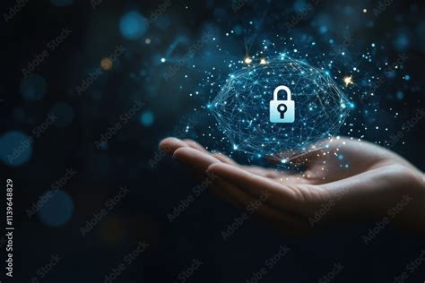 Secure Data Protection Event Digital Space Visual Representation Virtual Environment Futuristic