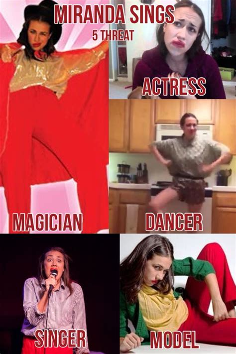 I Lisi Burciaga Lol Xd Made This Bootiful Collage Of Miranda Sings 5 Threat Acting Singing