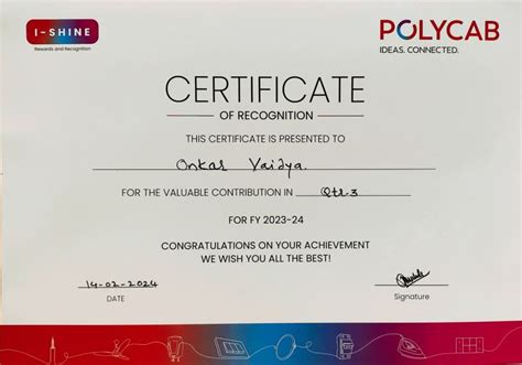 Onkar Vaidya On Linkedin Hardworkpaysoff Ishineaward Quarter3 19