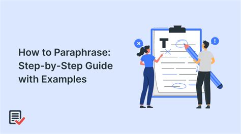 How To Paraphrase Step By Step Guide With Examples