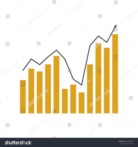 Vector Image Graph Ascending Arrow On Stock Vector Royalty Free 1905689860 Shutterstock
