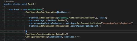 App Configuration Connectionstring Null Net7 Function App Microsoft Qanda