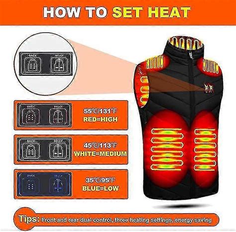 Heated Vest For Mens And Womens Usb Electric Heating Vests 3 Temperature Levels Electrically