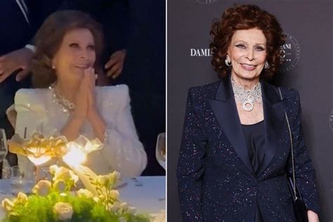 Sophia Loren Glitters In Giorgio Armani As Shes Serenaded At Special