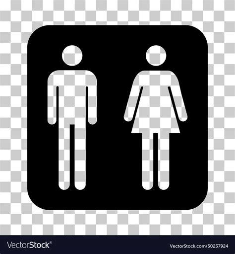 Restroom Women And Men Wc Symbol Flat Web Button Vector Image