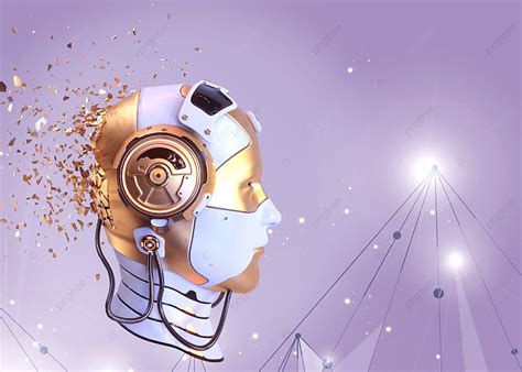 3d الذكاء الاصطناعي الأرجواني خلفية التكنولوجيا خلفية الذكاء