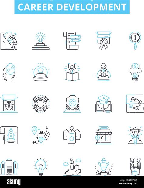 Career Development Vector Line Icons Set Career Development