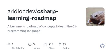 GitHub Gridlocdev Csharp Learning Roadmap A Beginner S Roadmap Of Concepts To Learn The C
