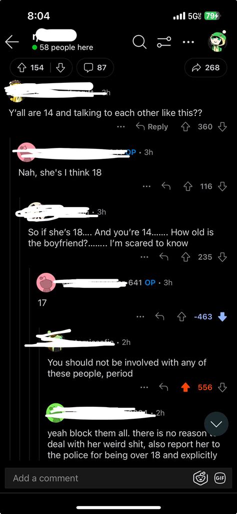 on a post containing explicit text messages between the op and her