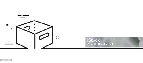 사무실 상자 라인 아이콘입니다 배달 소포 표지판 화물 패키지 최소 라인 패턴 배너 벡터 0명에 대한 스톡 벡터 아트 및 기타 이미지 Istock