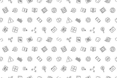 Vector Programming Pattern Coding Seamless Background Stock