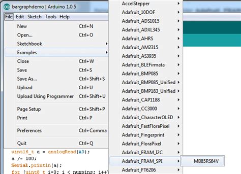 Arduino Test Adafruit Spi Fram Breakouts Adafruit Learning System