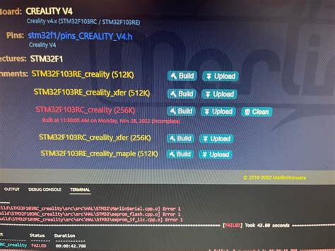 Build Error Rmarlinfirmware