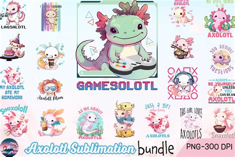 Axolotl Sublimation Bundle Afbeelding Door Cherry Blossom · Creative