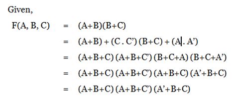 Sum Of Product And Product Of Sum Form