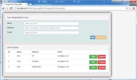 Spring4 Mvc Angularjs Crud使用实例 Csdn博客