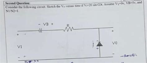 solved second question consider the following circuit