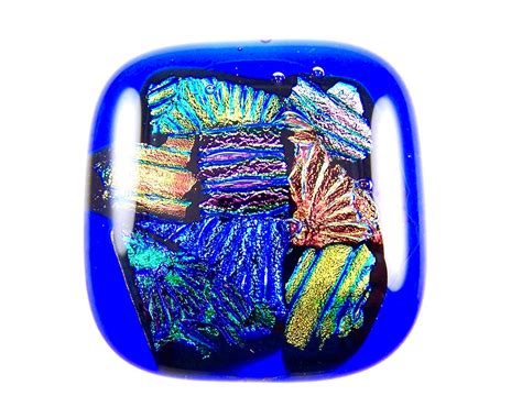 Dichroic Glass Knobs Cabinet Or Drawer Pull Handle Rainbow Mosaic 1